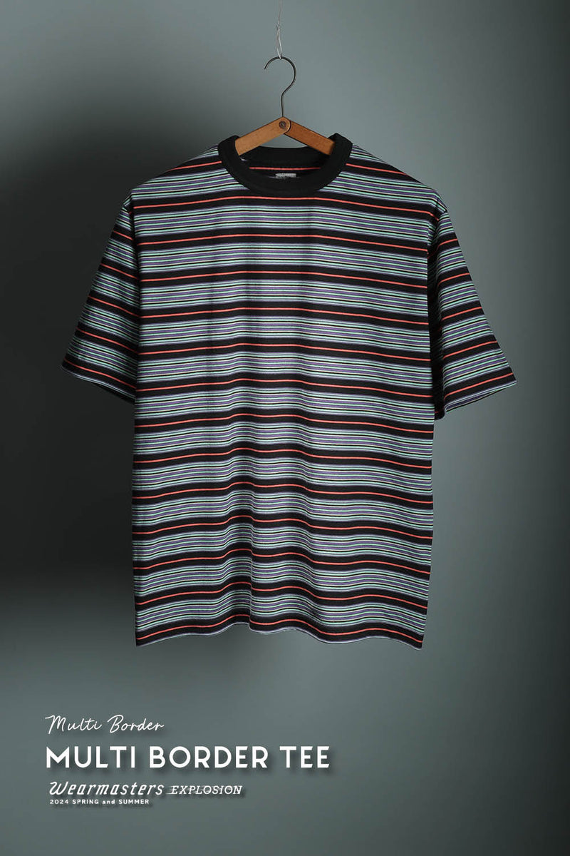 【WEARMASTERS】-New Release-Lot.840 Multi Border Tee – ATTRACTIONS